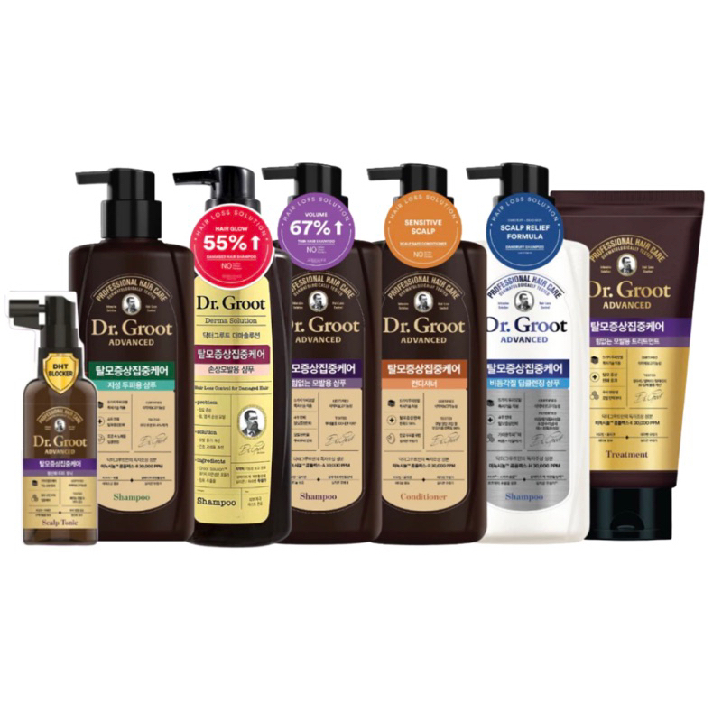 Dr Groot Hair-loss control Shampoo/ Treatment/ Conditioner/ Tonic ...