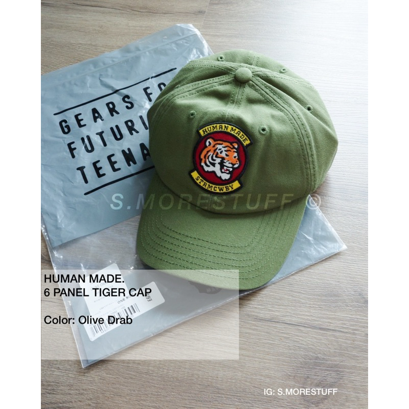 HUMAN MADE - 6 PANEL TIGER CAP - OLIVE DRAB | Shopee Thailand