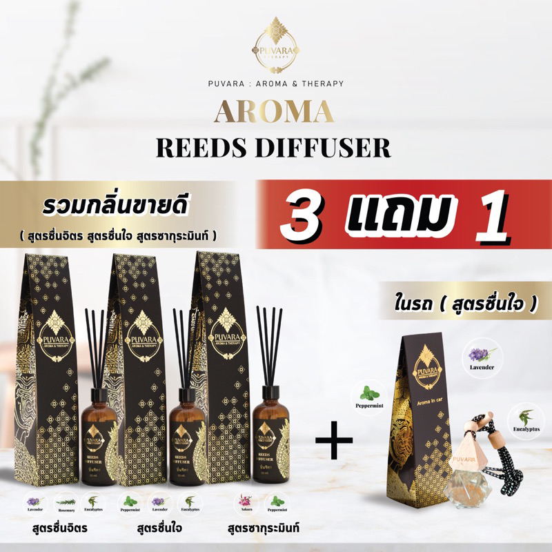 ก้านปรับอากาศ3แถม1(ในรถ)รวมเซตขายดี DIFFUSER 3FREE1 (AROMATIC IN CAR) | Shopee Thailand