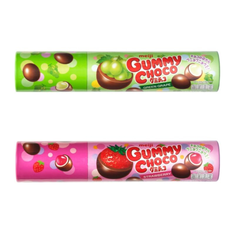Meiji Gummy Choco Strawberry/Green Grape กัมมี่ ช็อกโก คอนเฟคชั่นเนอรี่ ...
