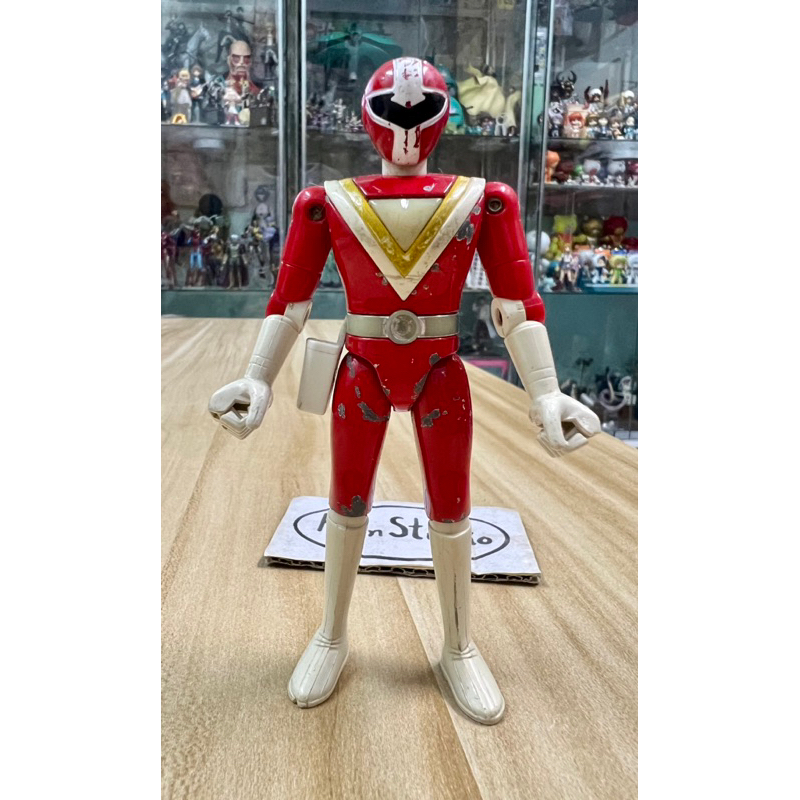(ของแท้ : พร้อมส่ง) Bundai 1990 : หุ่นเหล็ก Sentai Fiveman Red งานเก่า ...