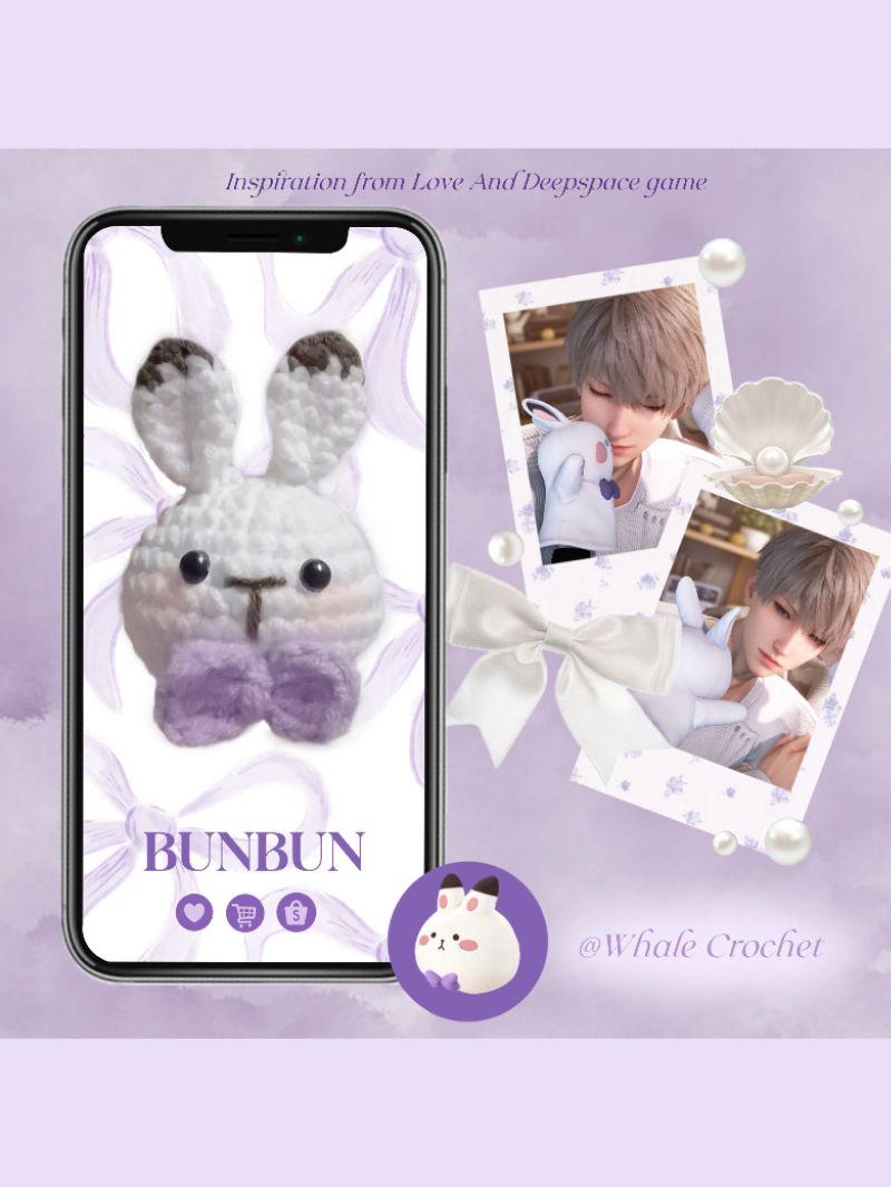 Bunbun keychain 🐰 | Bunbun Xavier's plushie from Love and deepspace ...
