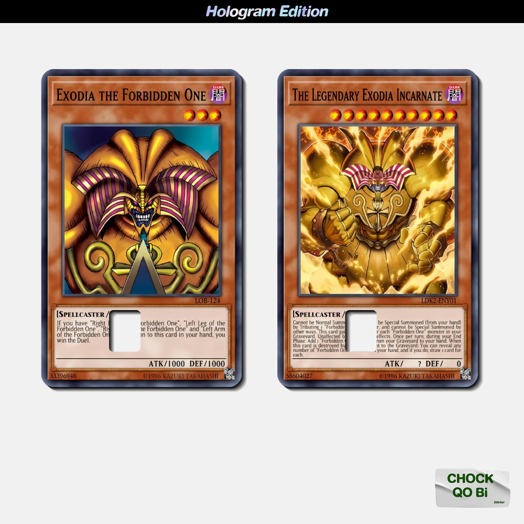 [ฟรีด้านหลัง] Exodia Yu-Gi-Oh Skin Card ยูกิ สกินการ์ดสติกเกอร์ติดบัตร ...