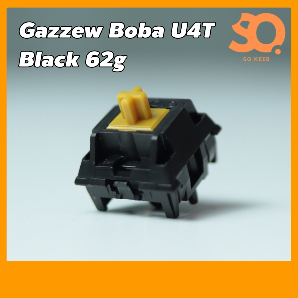 Gazzew Boba U4T Black Switch 62g (Tactile) 10 ชิ้น Thocky Mechanical ...