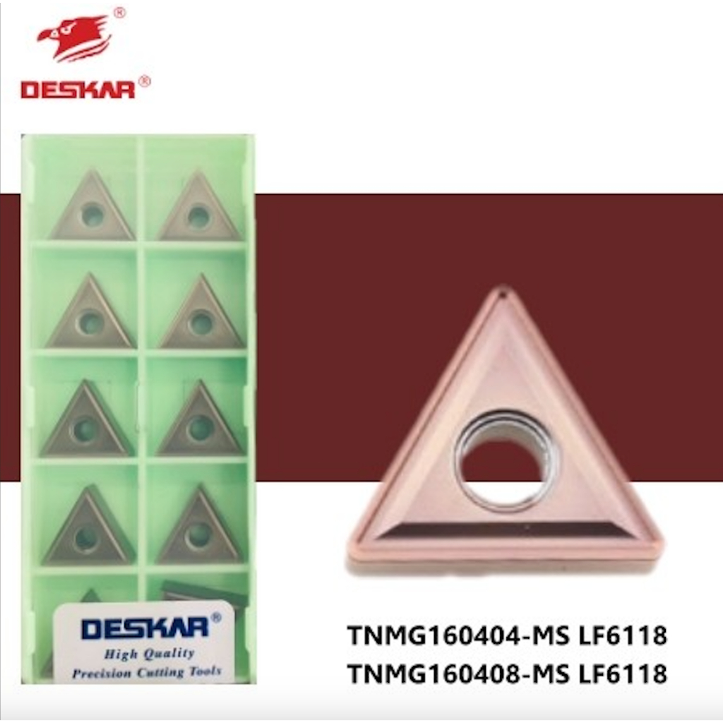 เม็ดมีด Inserts T16 เม็ดสองหน้า มุม 04 08 TNMG160404-MS LF6118 TNMG160408-MS LF6118 1กล่อง/10 ...