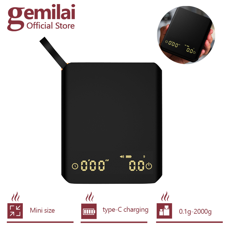 2kg/0.1g Coffee Timer Units with Tare Function Digital Kitchen Scale Multifunction Food Scale ...