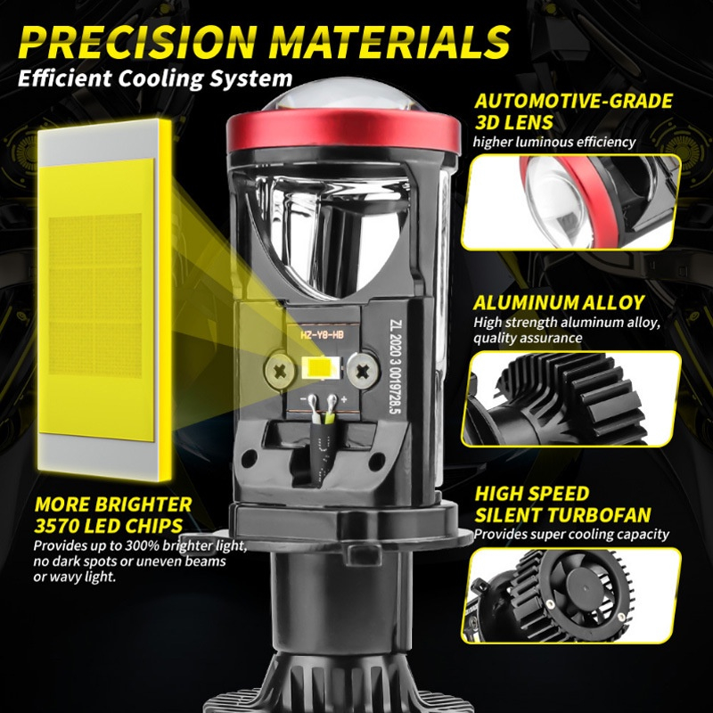 1คู่ หลอดไฟรถยนต์ LED Y8 ของแท้ สินค้ามีพร้อมส่ง ขั้ว H4 | Shopee Thailand