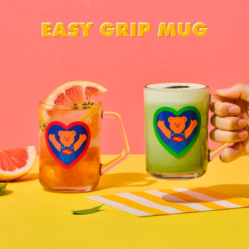 Wiggle x Glasslock Easy Grip Mug 350ml/ ชุดแก้วมัคใส วิกเกิ้ล 2ใบ ...