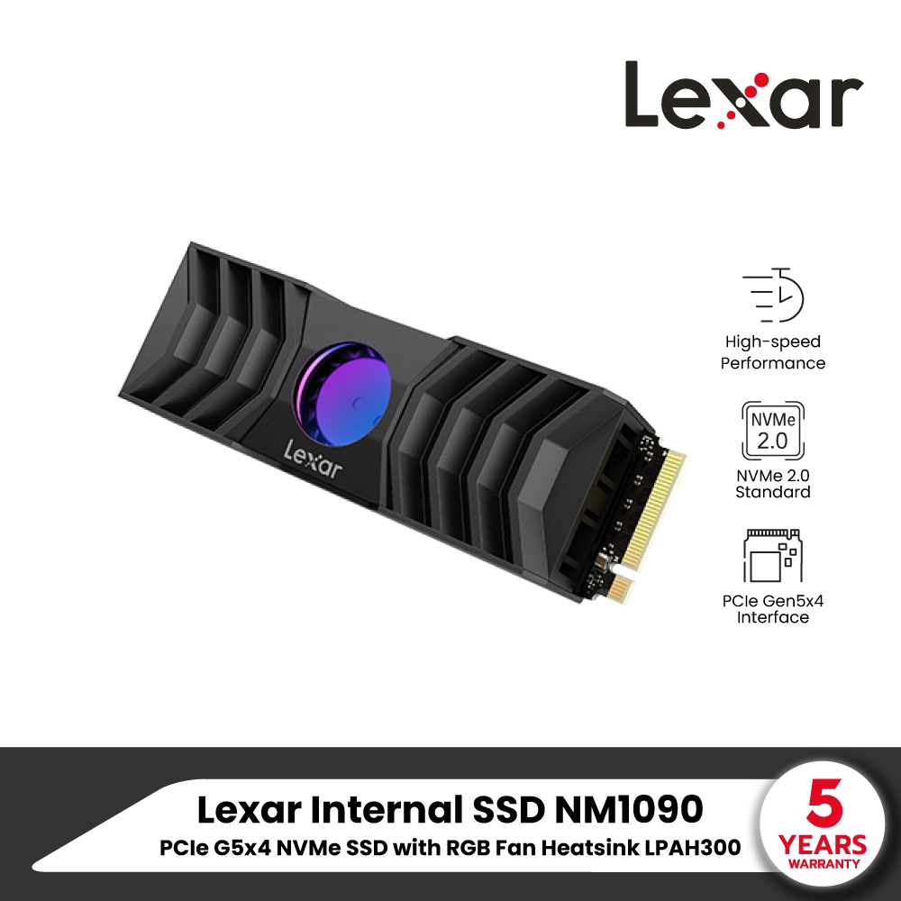 Lexar Internal SSD NM1090 PCIe G5x4 2TB (เอสเอสดีภายใน) Read 12,000MB/s ...