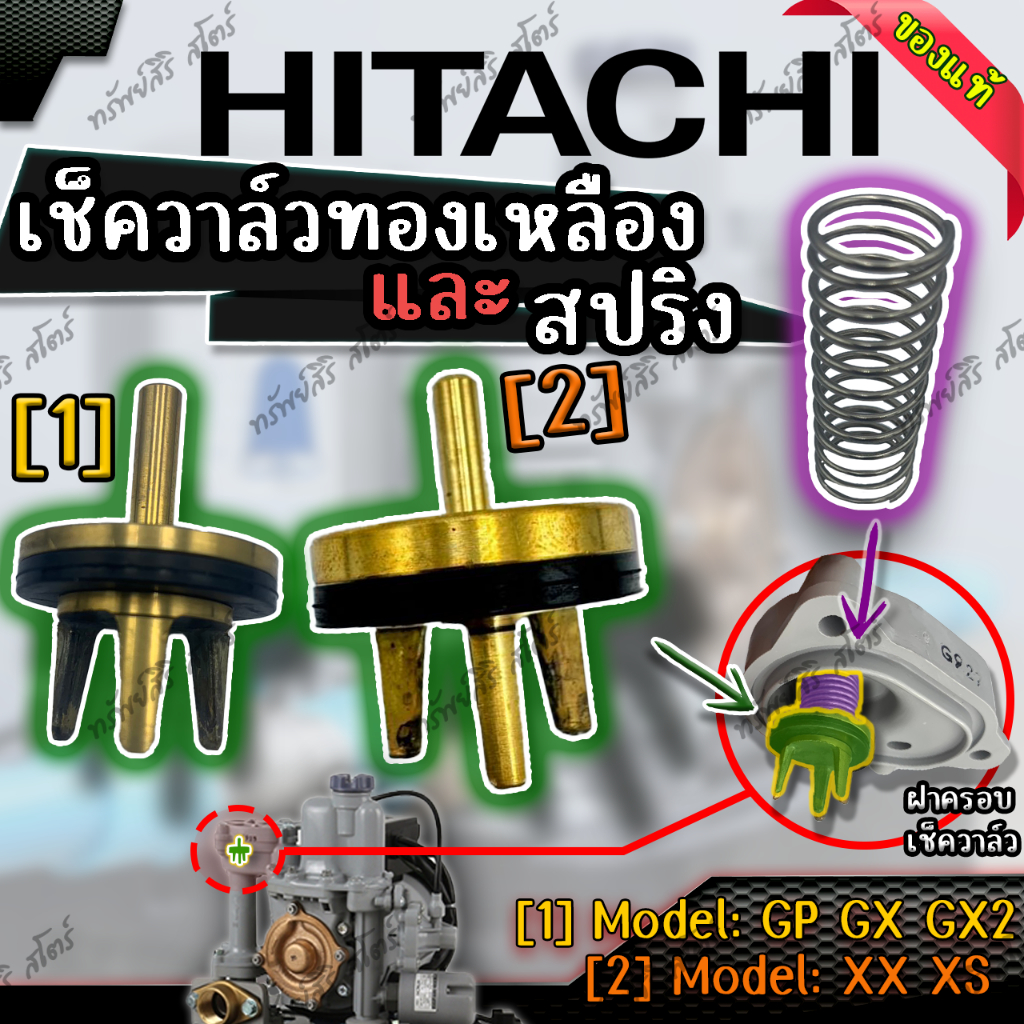 อะไหล่ปั๊มน้ำอัตโนมัติ HITACHI เช็ควาล์ว (VALVE )+สปริงเช็ควาล์ว สำหรับ ...