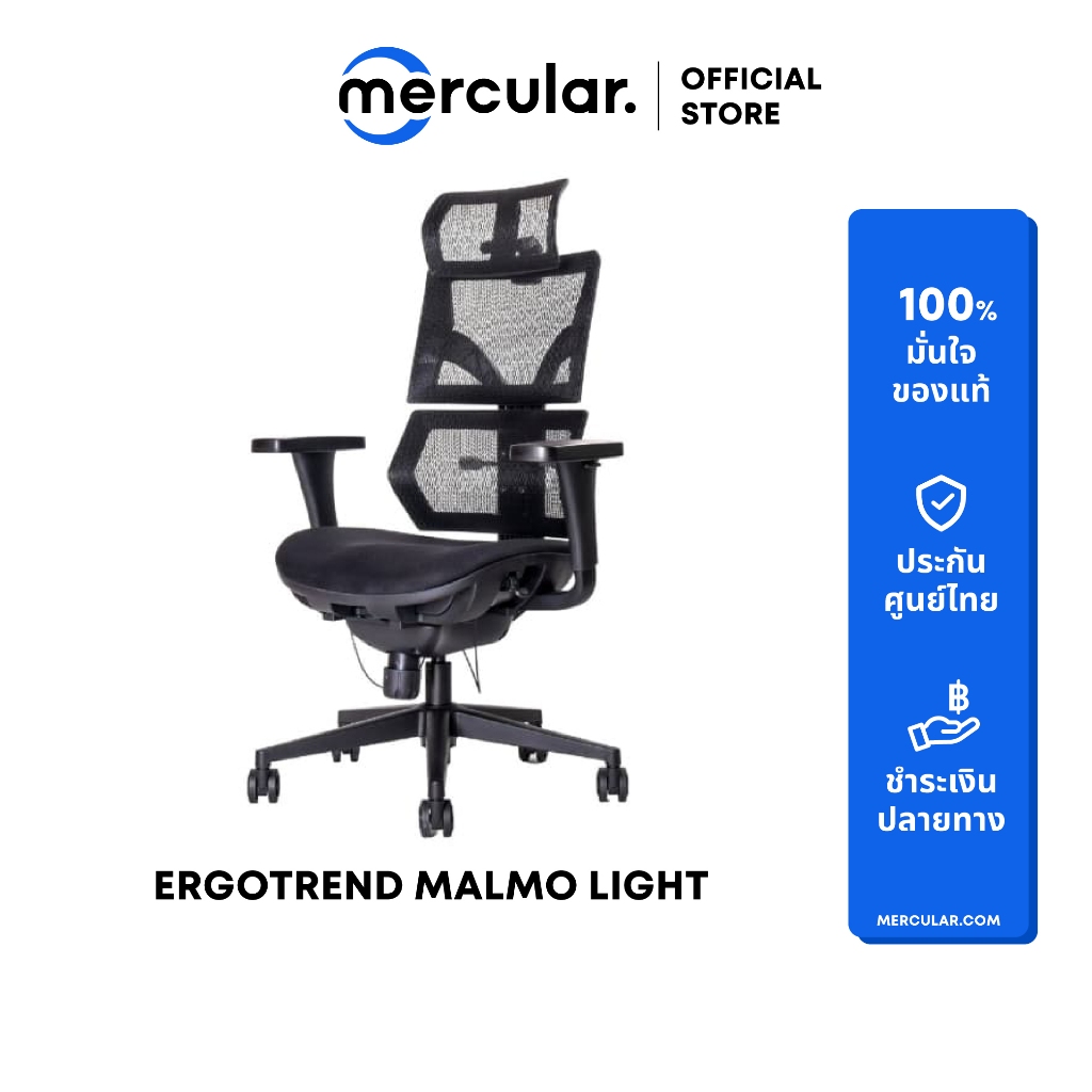เก้าอี้สุขภาพ Ergotrend Malmo Light Ergonomic Chair | Shopee Thailand