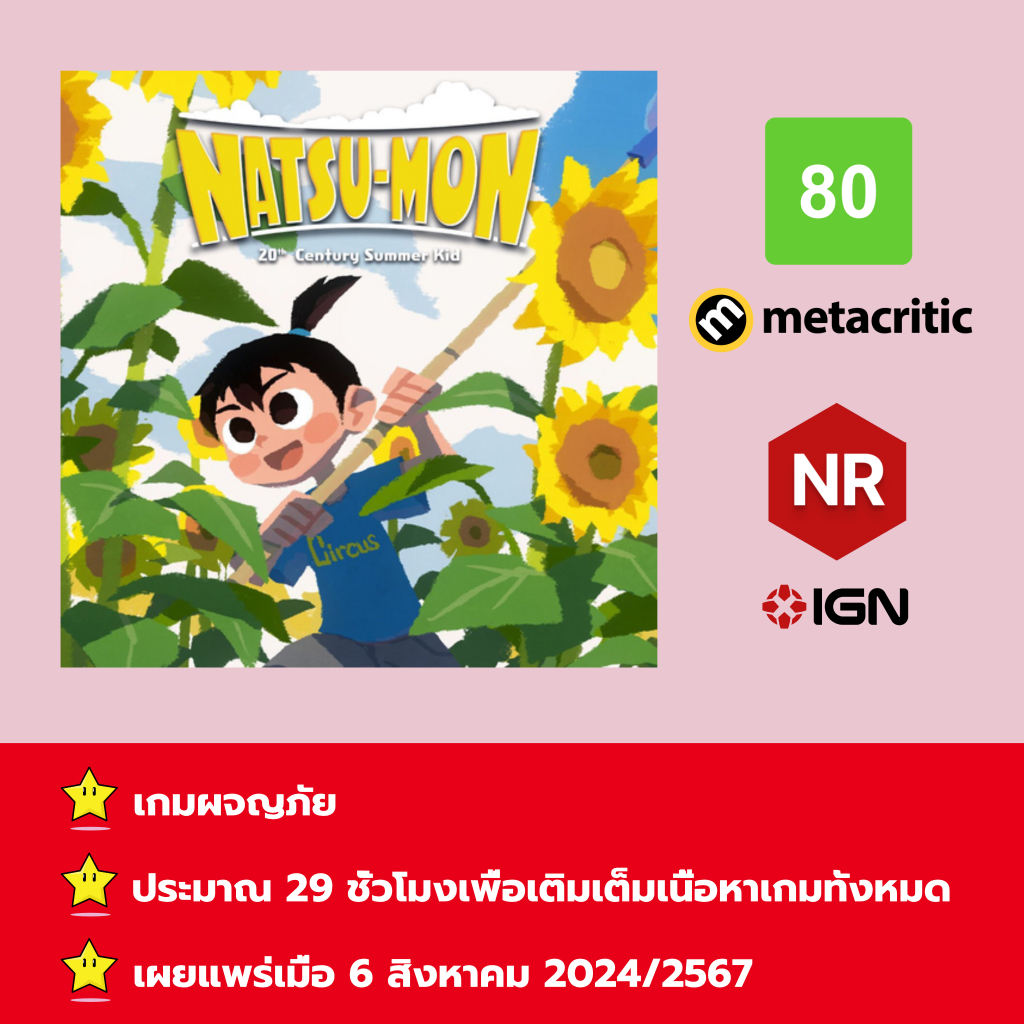 [ไม่ใช่ดิสก์การ์ด, ให้คุณได้เล่นภายใน 1 ปี] Natsu-Mon 20th Century ...