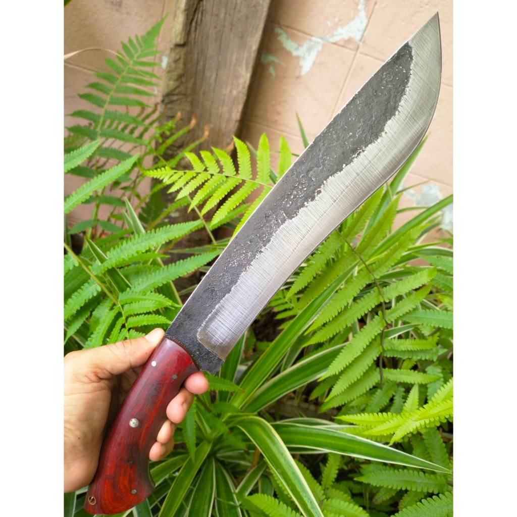 มีดเหน็บ อีเหน็บ E-Nep มีดใบตาย มีดเดินป่า มีดแคมป์ 11.4” SUP9 fulltang ตีร้อนชุบแข็ง ผิวไฟ ด้าม ...