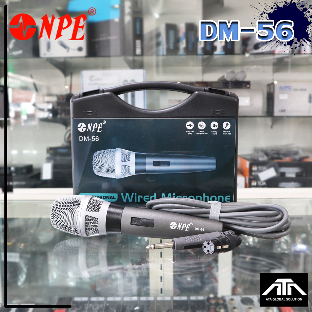 ไมค์ NPE DM-56 DM56 ไมโครโฟน NPE DM-56 พร้อมสายไมค์ ความยาว 5 เมตร ในกล่อง Dynamic Microphone ...