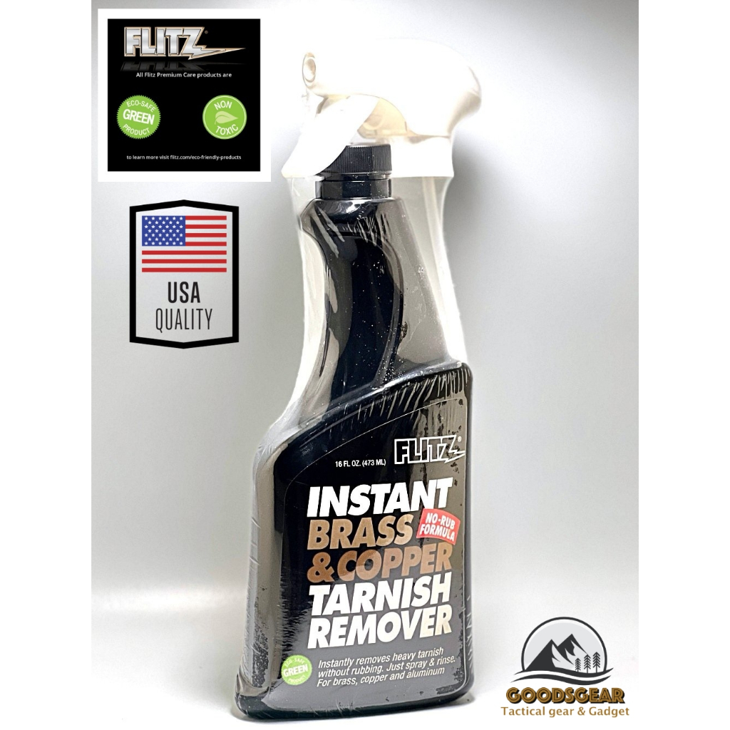 Flitz น้ำยาขจัดคราบทองเหลืองและทองแดง ขจัดสนิม คราบสกปรก (ขวดสเปรย์ ...