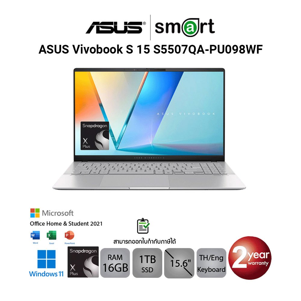 ASUS Vivobook S 15 S5507QA-PU098WF Snapdragon X Plus X1P/16GB/1TB/15.6 ...