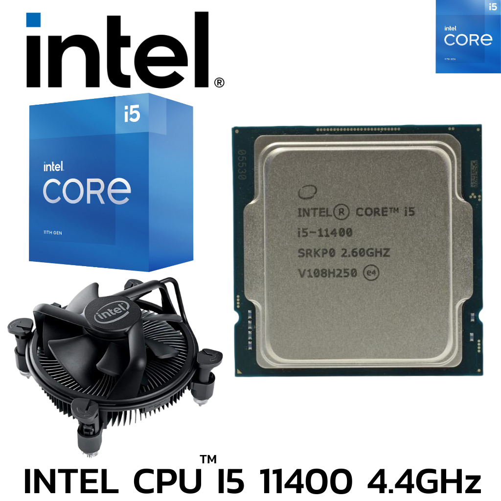 CPU (ซีพียู) INTEL CORE I5-11400 6Core 12Tread BestClock 2.6 GHz Turbo ...