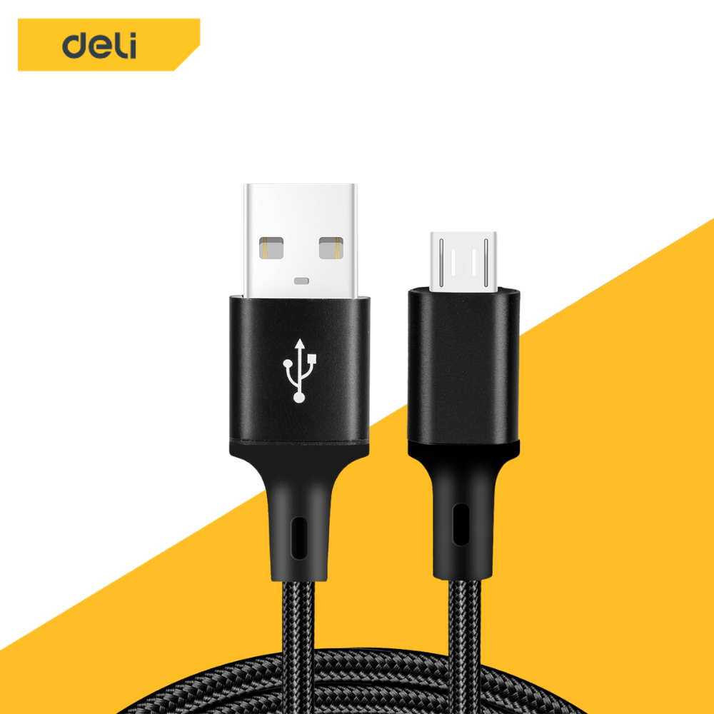 Deli สายชาร์จ USB สายชาร์จมือถือ ยาว 1 เมตร ทนต่อการดัดงอ ใช้ได้กับทุก ...
