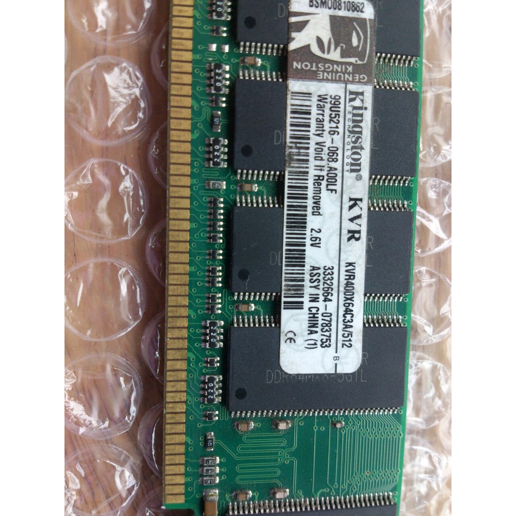 แรมมือสอง แรม RAM DDR1 512MB 400mHz PC3200 ยี่ห้อ Kingston และ NCP 8ชิป ...