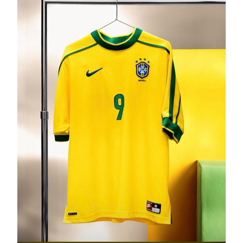 Nike Brazil 1998 Jersey Reissue EX R9 Ronaldo เสื้อฟุตบอล | Shopee Thailand