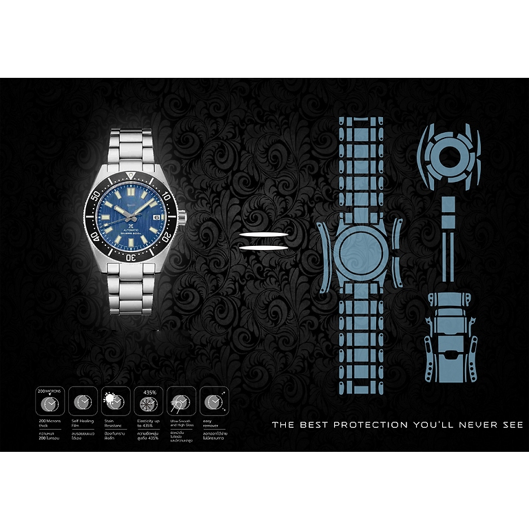 ฟิล์มกันรอยนาฬิกา Watch Protection Film สำหรับ แบรนด์ Seiko Prospex ...