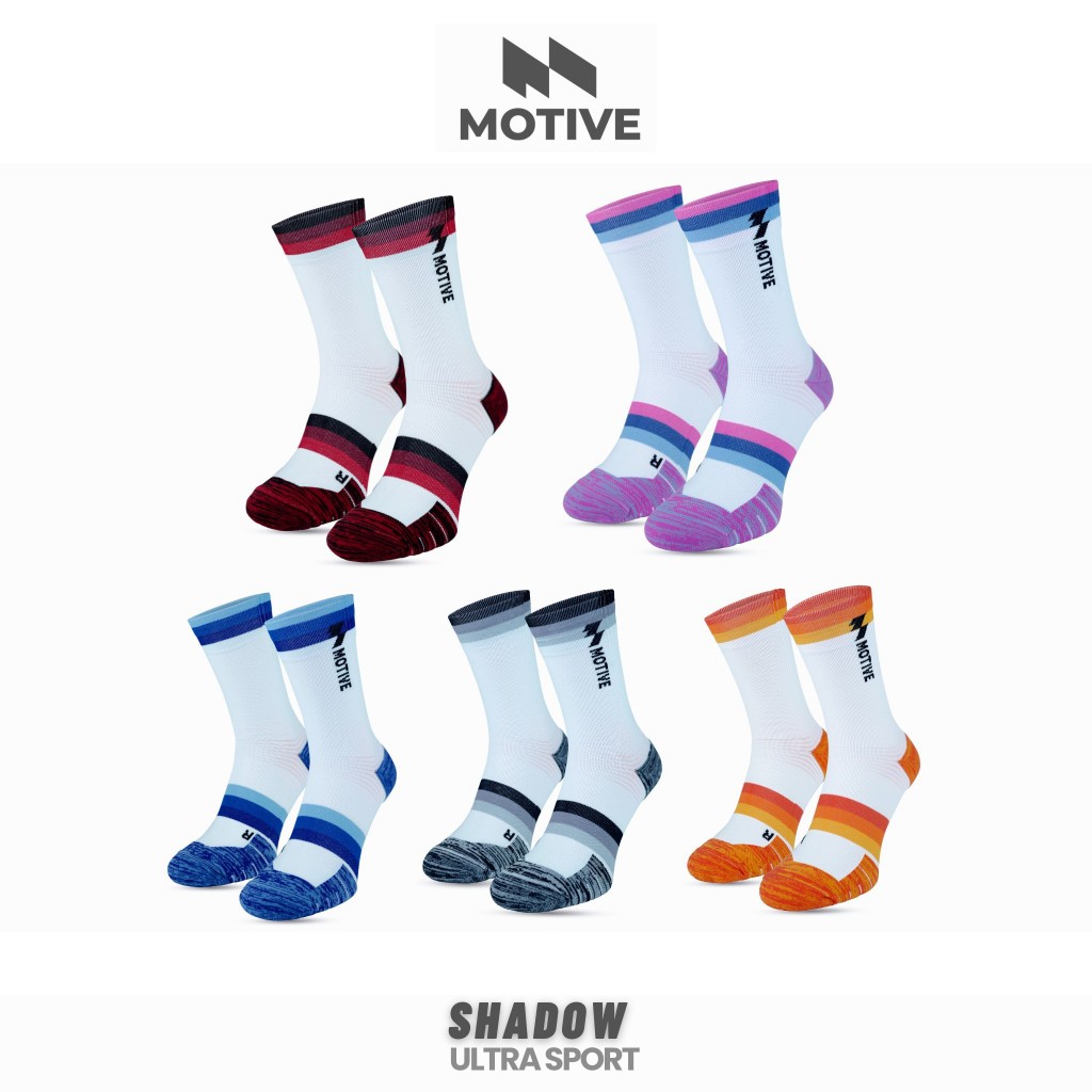 MOTIVE SOCK ถุงเท้าวิ่ง รุ่น Ultra Sport Shadow ระดับหน้าแข้ง ถุงเท้า ...
