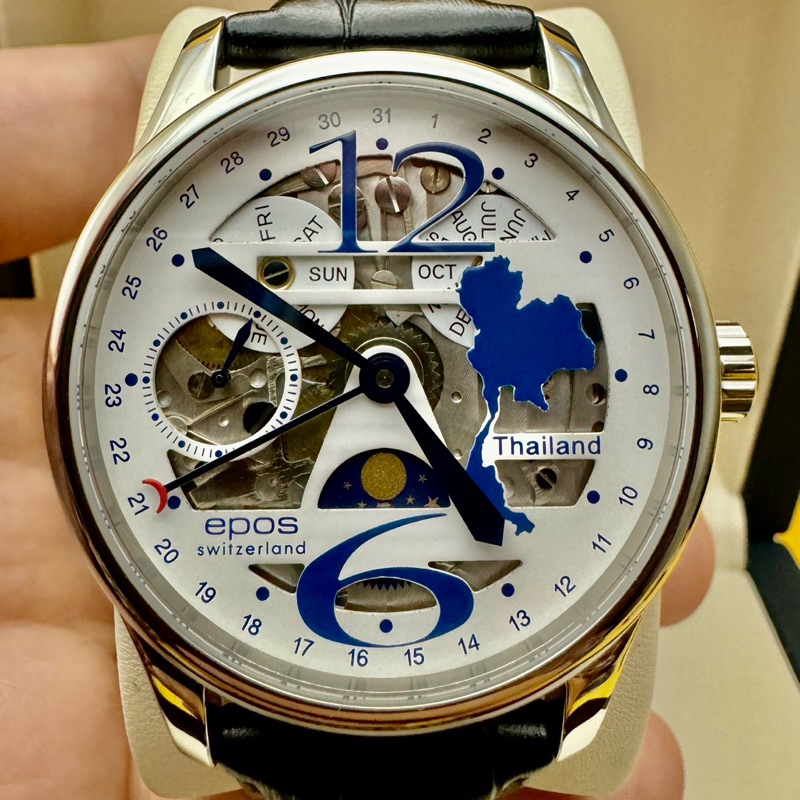 EPOS MOONPHASE TRIPLE DATE WINDING MEN WATCH Thailand Limited Edition ...