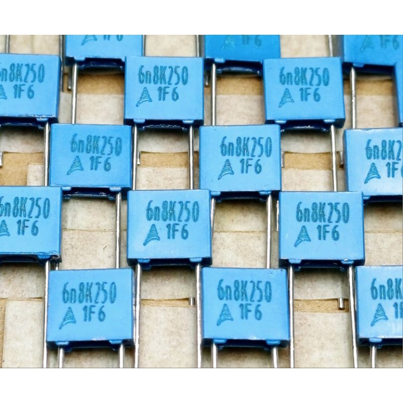 Epcos 0.0068uf 6.8nf 682 250v (ราคา10ตัว) polyester film MKT capacitor ...