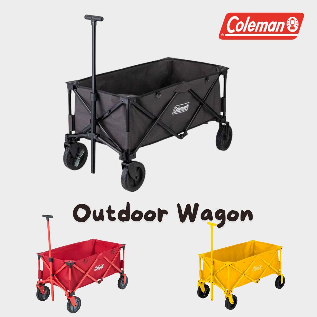 รถเข็น Coleman Outdoor Wagon ฺBlack / Red / Tan พร้อมส่ง | Shopee Thailand