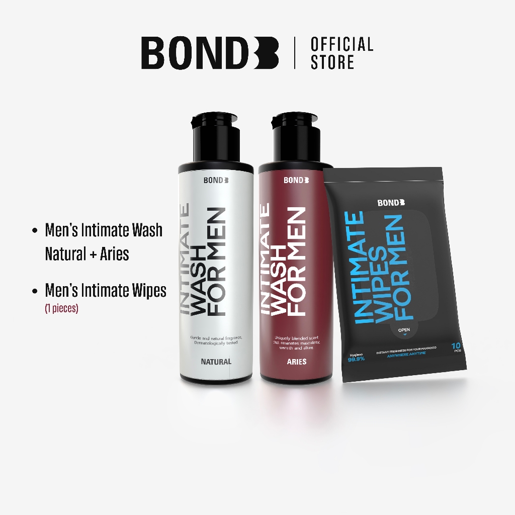 Bond Men's Intimate Wash Aries 130 ml. (สูตรอุ่น) + Natural 130 ml ...