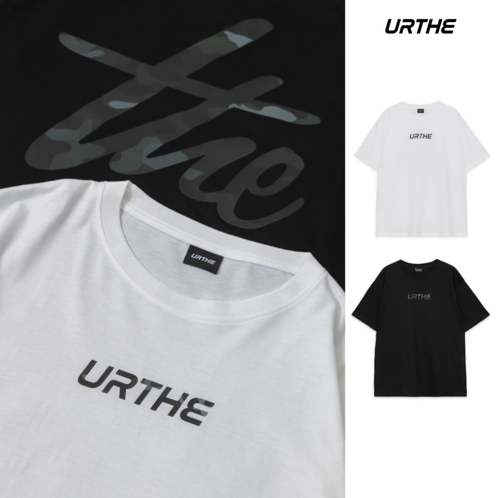 URTHE - เสื้อยืด เเขนสั้น สกรีนลาย รุ่น URTHE BLACK CAMO LOGO TEE | Shopee Thailand