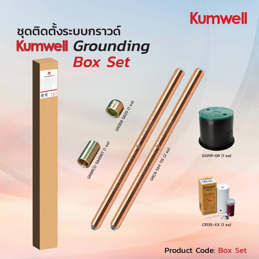 ชุดติดตั้งระบบกราวด์ Kumwell Grounding Box Set | Shopee Thailand