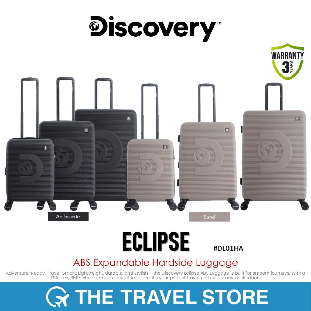 Discovery ECLIPSE ABS Expandable Hardside Luggage (DL01HA) กระเป๋าเดินทางล้อลาก รับประกัน 3 ปี ...
