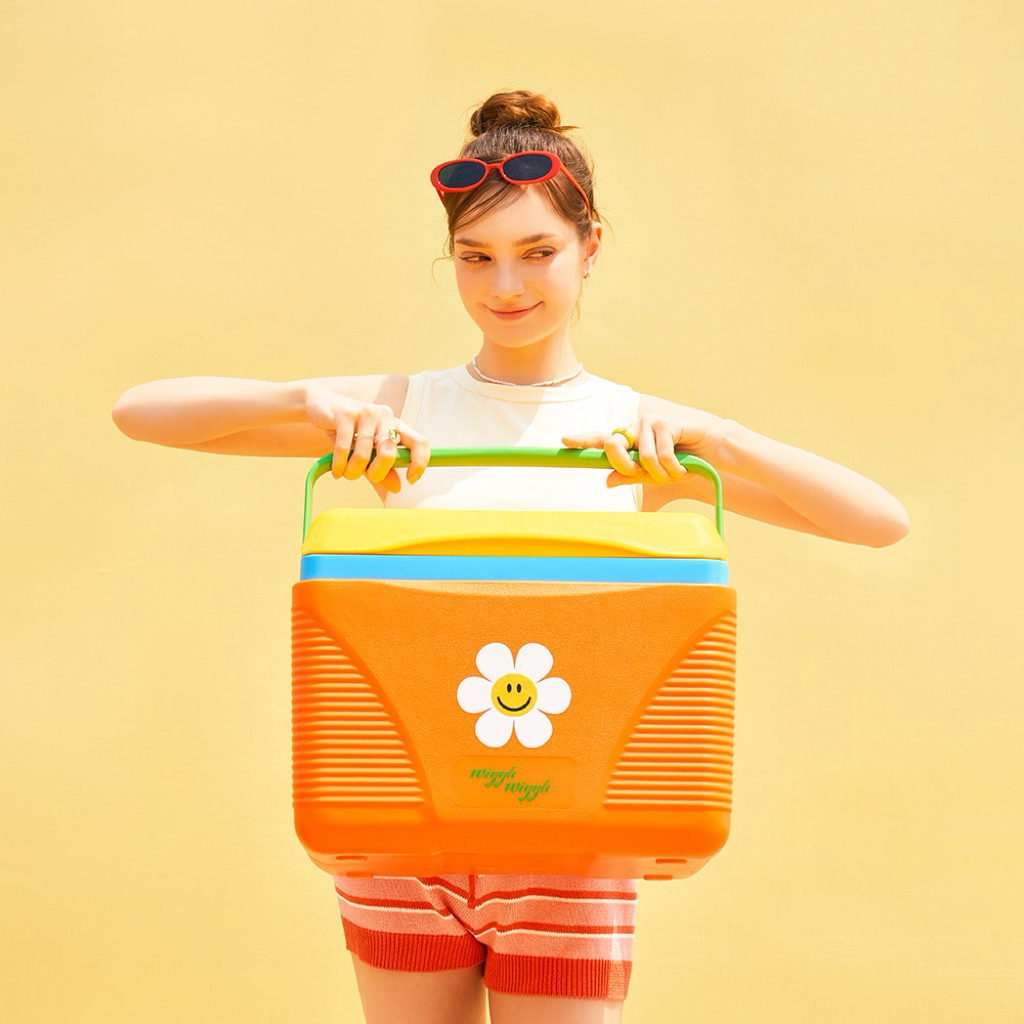 ️พร้อมส่ง ️ [Wiggle Wiggle] Ice Box: กล่องเก็บความเย็น (20L) - Orange ...