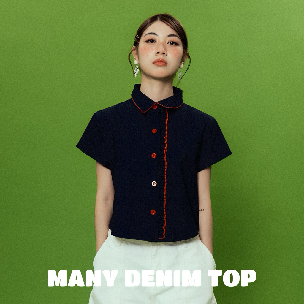 เสื้อยีนส์รุ่นใหม่ล่าสุด MANY DENIM TOP | Shopee Thailand