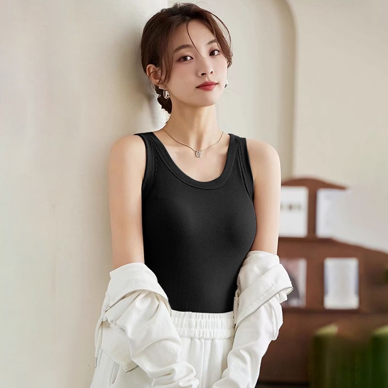 เสื้อกล้ามเข้าทรง (S-5XL)สำหรับผู้หญิง เสื้อชั้นในไร้ตะเข็บ เสื้อกล้าม ...
