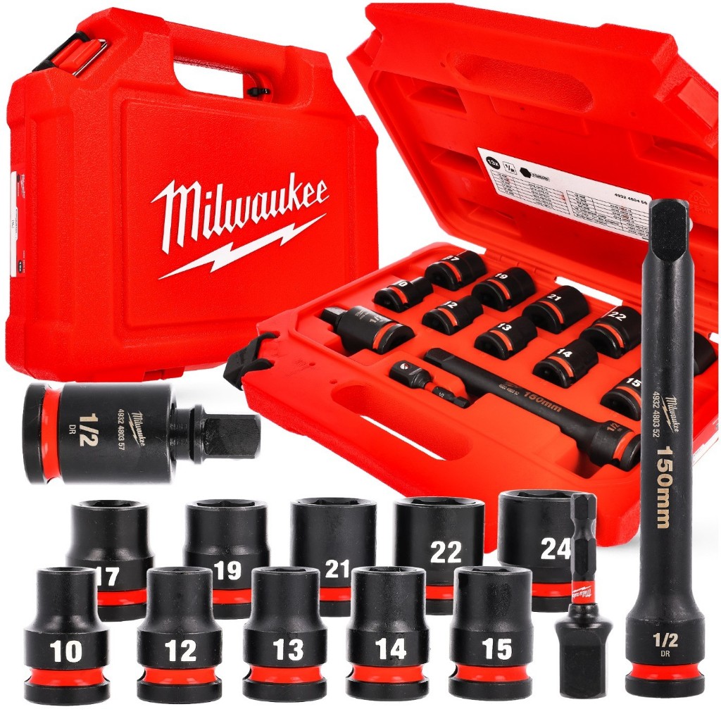 Milwaukee - ชุดลูกบล็อกกระแทก 1/2" (13 ชิ้น) รุ่น 4932480456 | Shopee ...