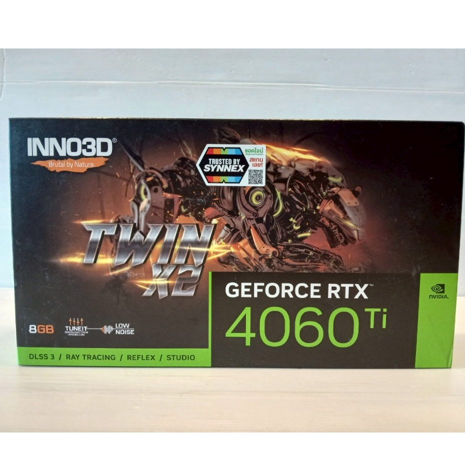 VGA (การ์ดแสดงผล) INNO3D GEFORCE RTX 4060 TI 8GB TWIN X2 - 8GB GDDR6 (N406T2-08D6-171153N ...