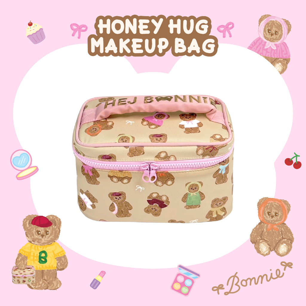 Honey Hug Make up Bag | Hej Bonnie Official | Shopee Thailand
