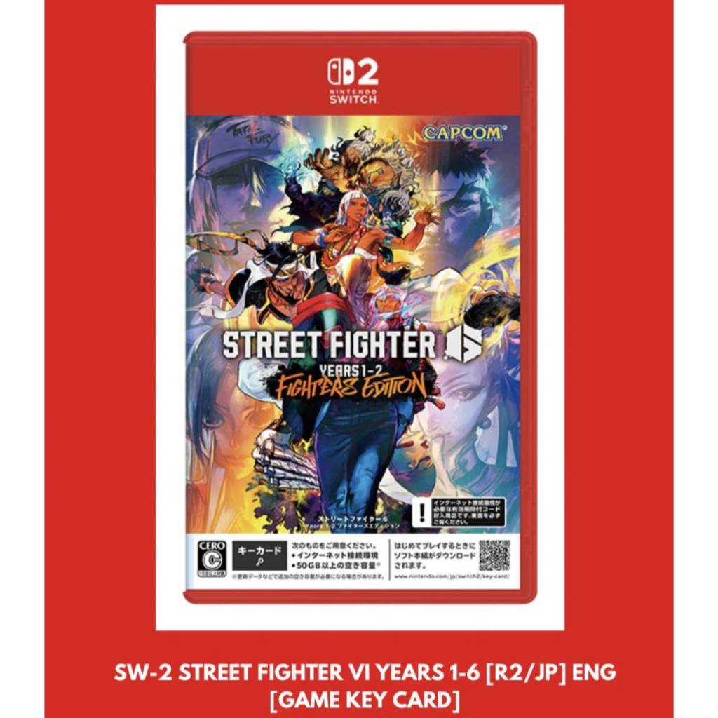 (มีส่งด่วน) Nintendo Switch2 (Game Key Card) Street Fighter 6 (Years 1-2 Fighters Edition) [R2 ...