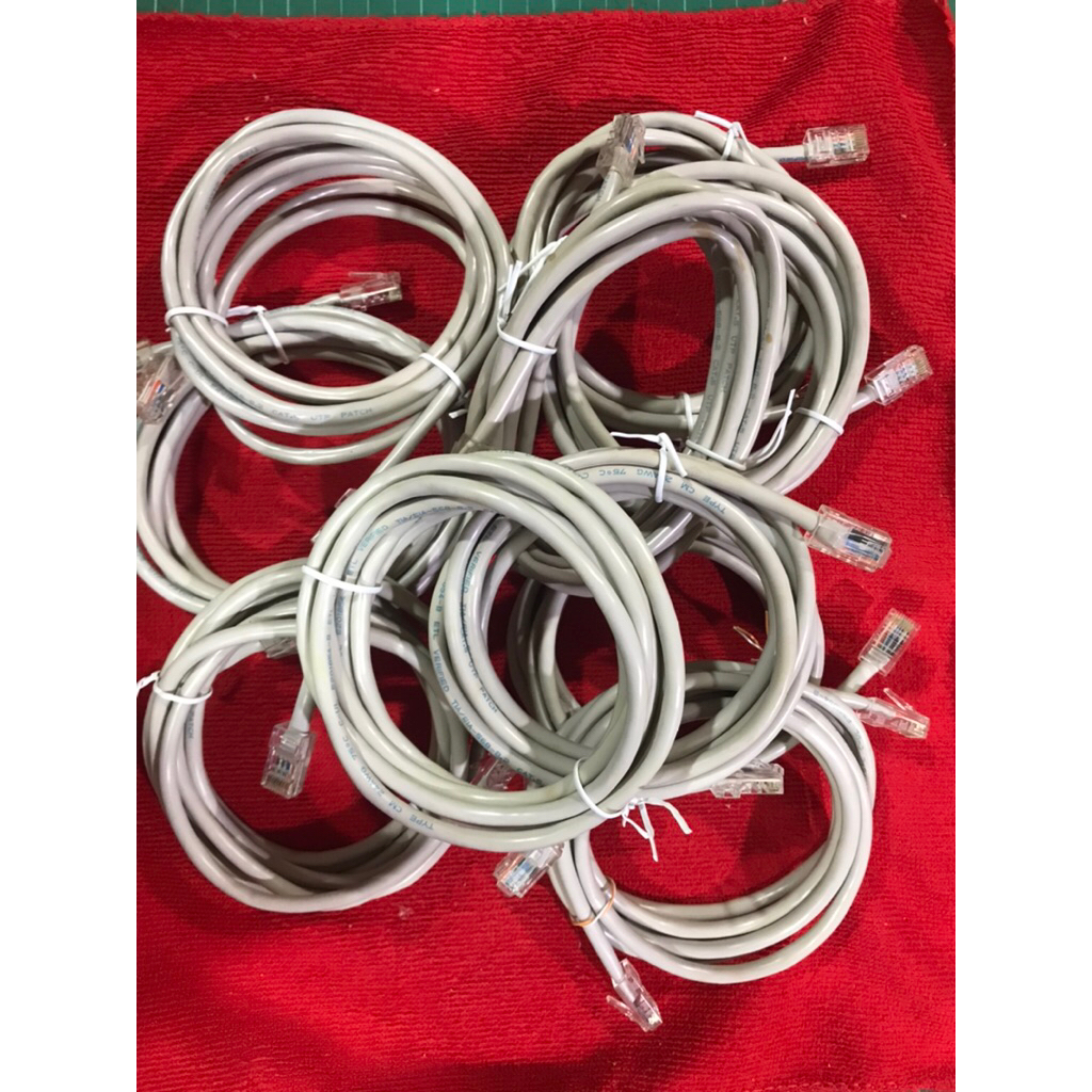 สายแลนสำเร็จรูป ยาว 2.1m สีขาว UTP Patch cord Cat5 2.1m จำนวน 1 เส้น ลดล้างสต๊อก ของใหม่แต่สีอาจ ...