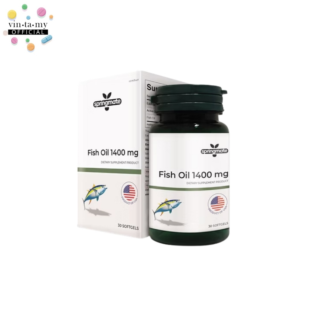 Springmate(สปริงเมท)ผลิตภัณฑ์เสริมอาหารน้ำมันปลา Fish Oil 1400 มก. ...