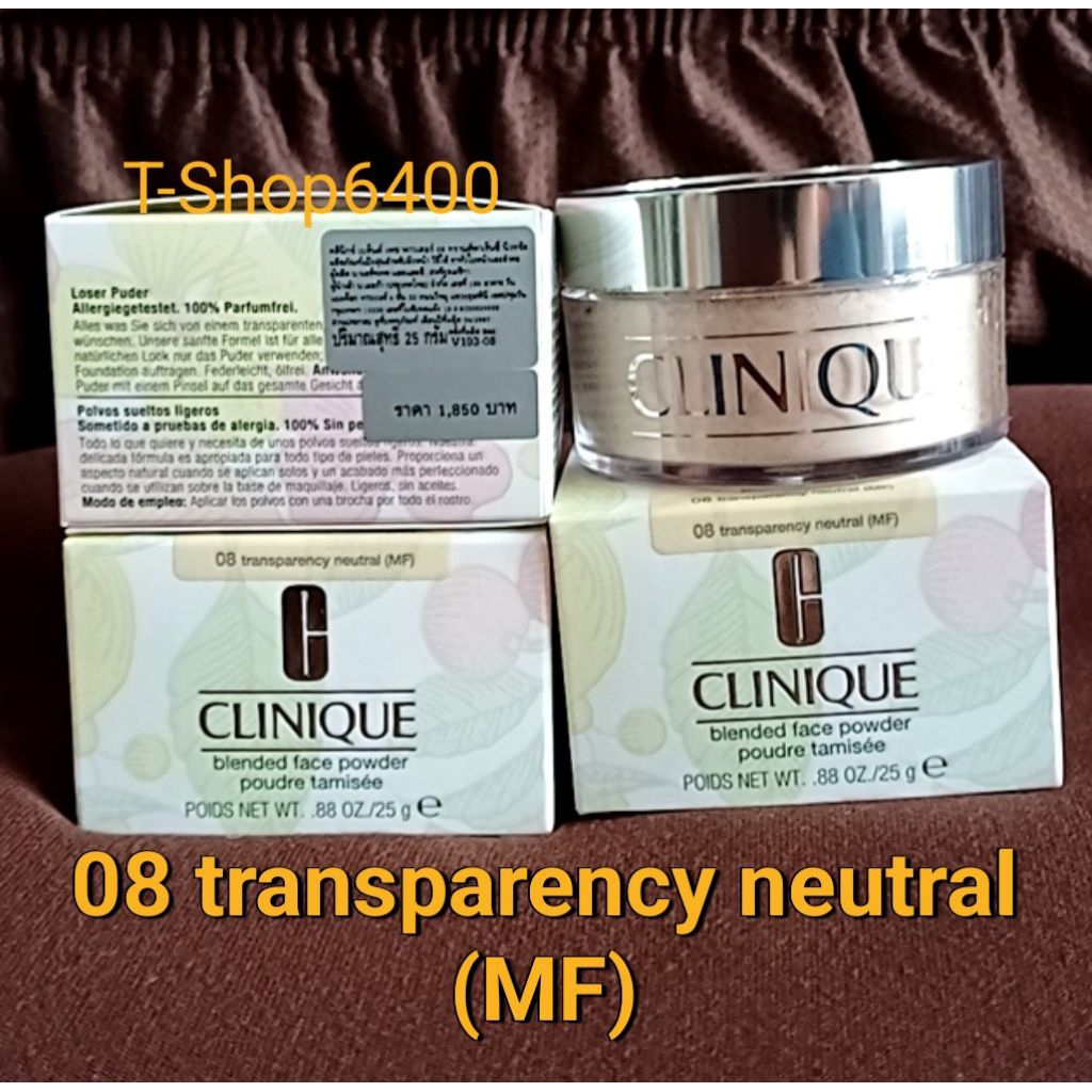 แป้งฝุ่นClinique Blended Face Powder 25 กรัม สี#08 transparency neutral ...