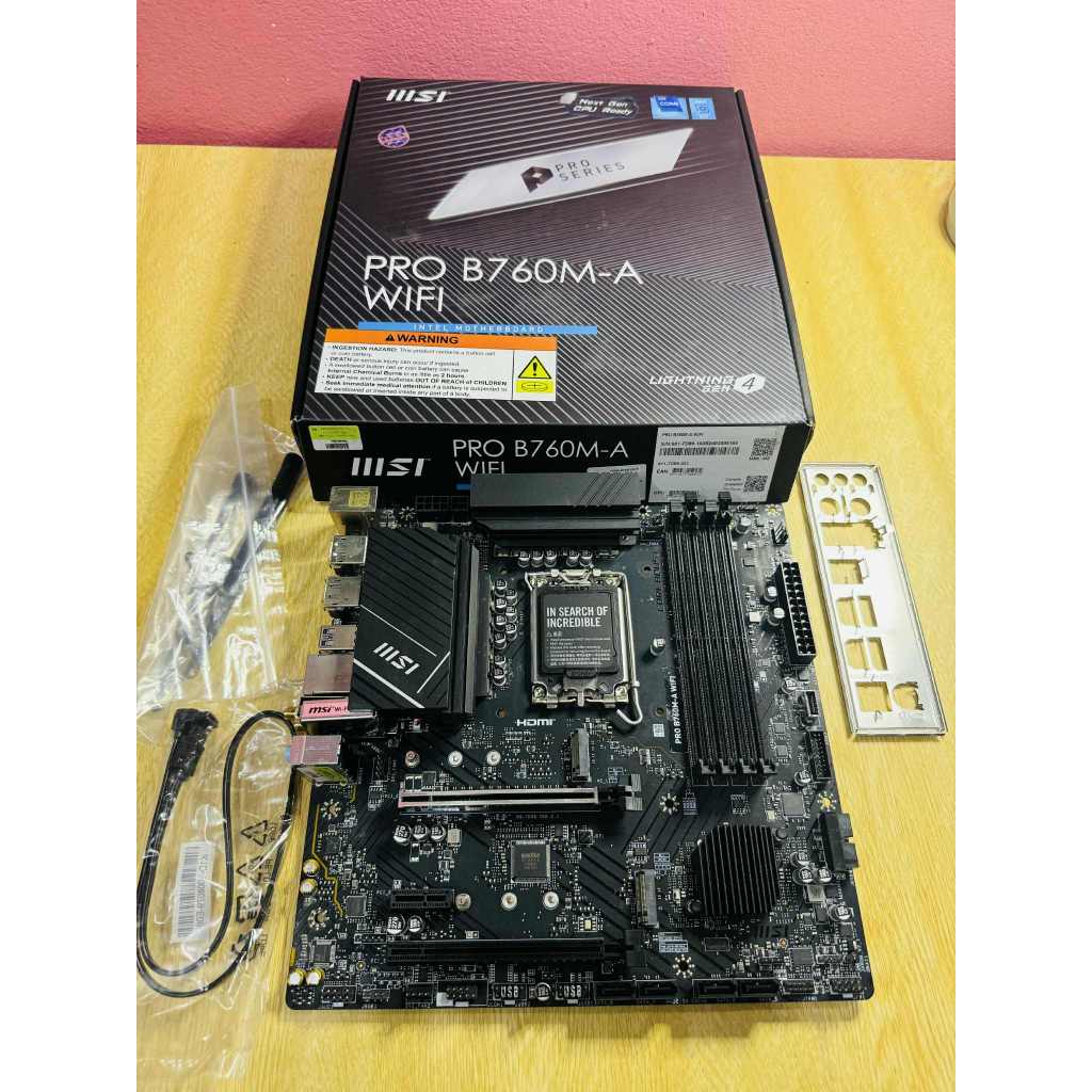 ขายเมนบอร์ดมือสอง MSI PRO B760M-A WIFI DDR5 LGA-1700 | Shopee Thailand