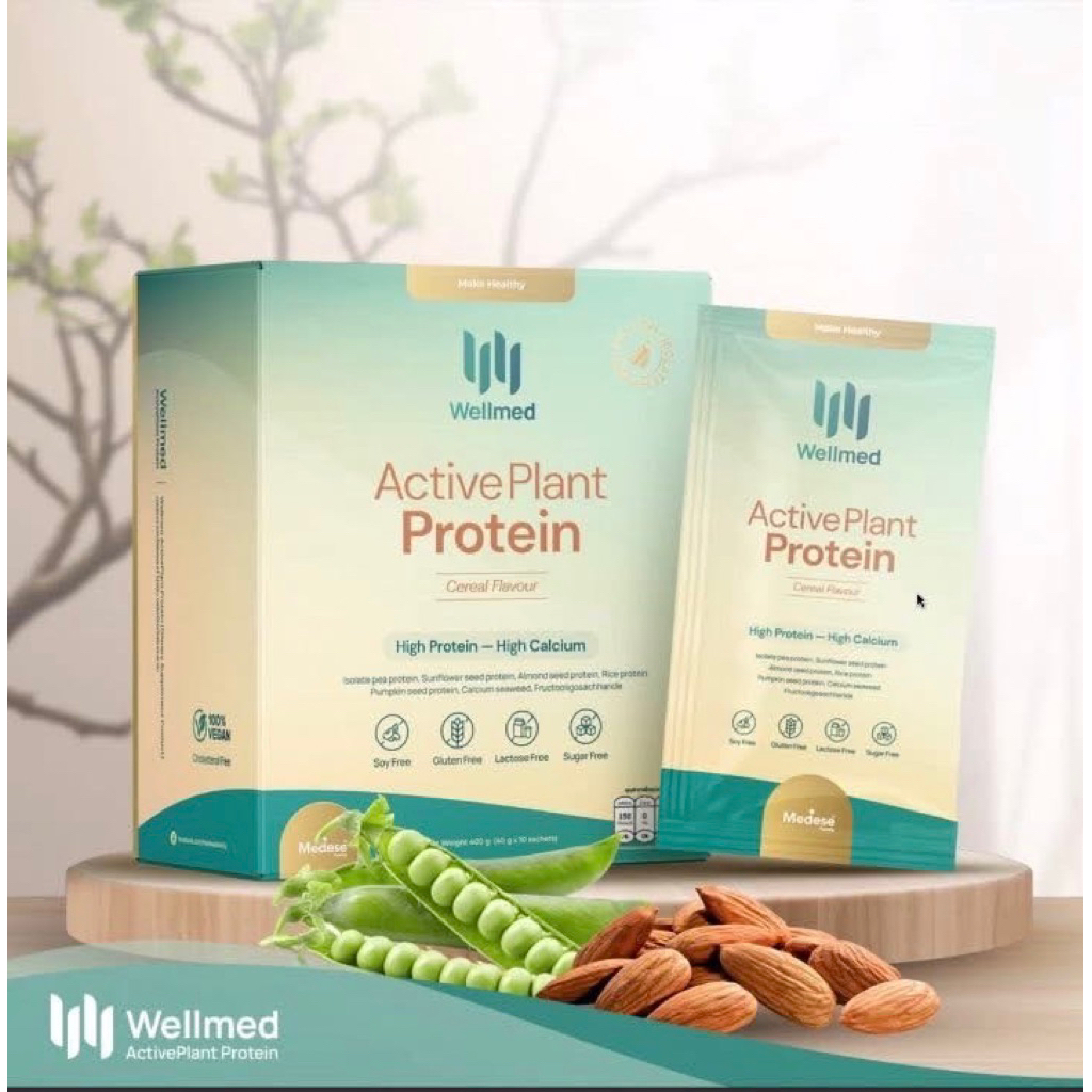 โปรตีนพืชหมอใบเตยของแท้100%🥜 Wellmed Plant Based Protein โปรตีน(new 1 ...
