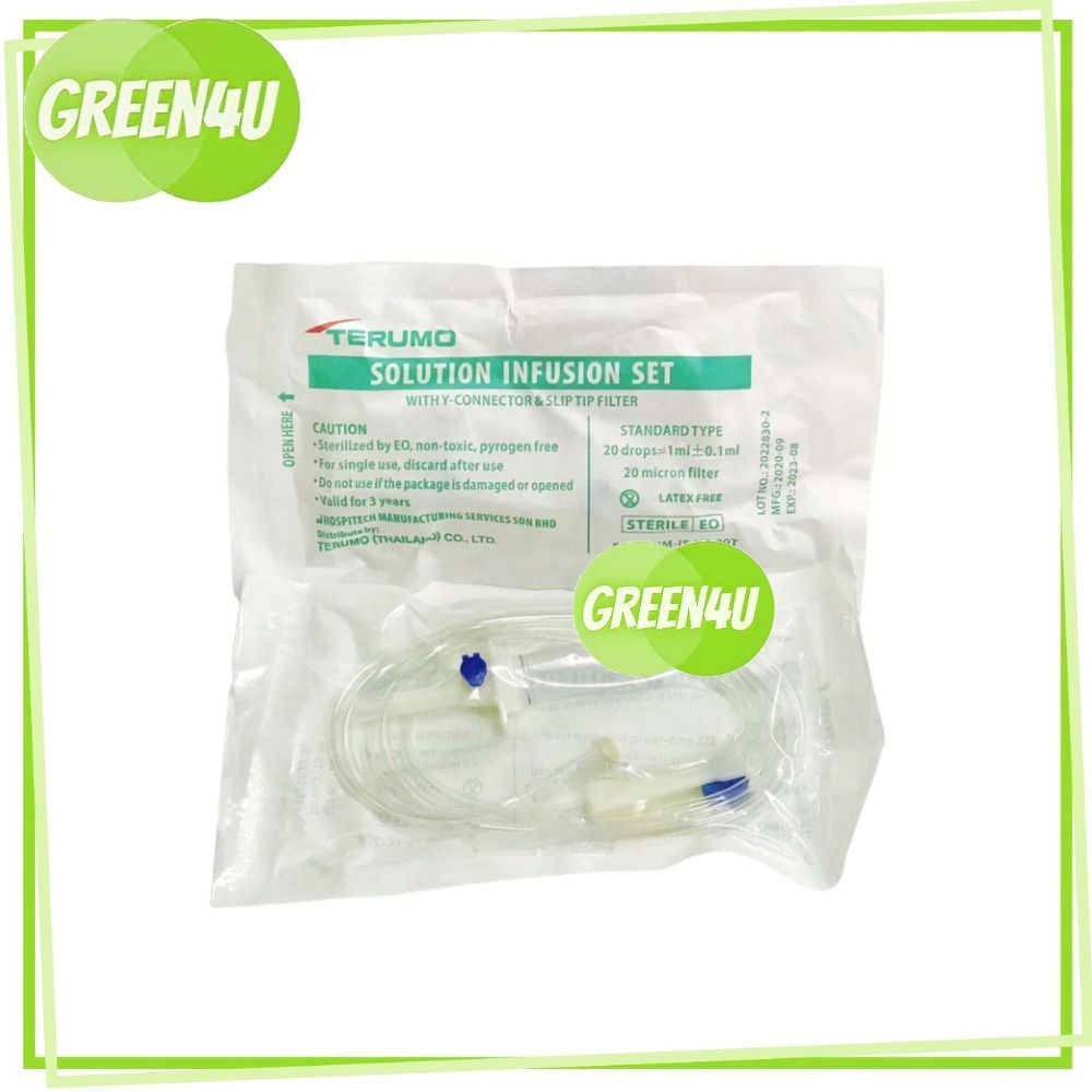 Terumo Infusion Set 20 drops สายให้น้ำเกลือผู้ใหญ่ ยี่ห้อ เทอรูโม [4947 ...