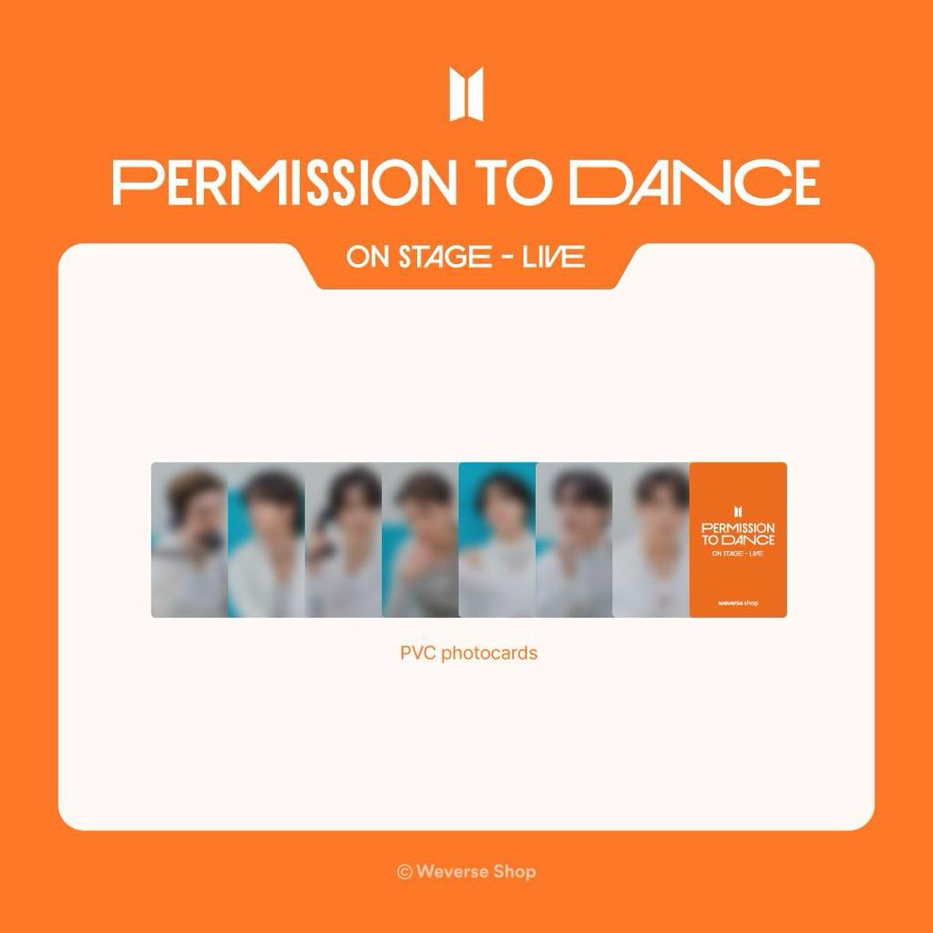 พร้อมส่ง การ์ด PVC ของแท้ BTS Live album PERMISSION TO DANCE ON STAGE ...