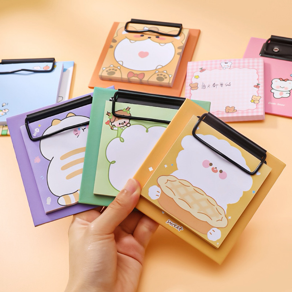 Memo Pad กระดาษโน๊ต คลิปบอร์ด ลายน่ารัก 30 แผ่น สมุดโน้ต Clip Board ...
