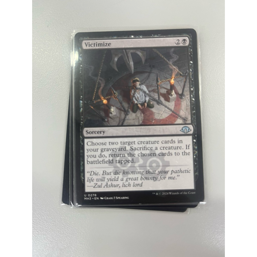 การ์ด MTG Victimize Black Magic the Gathering EDH รุ่น MH3 สภาพ Ex-Nm | Shopee Thailand