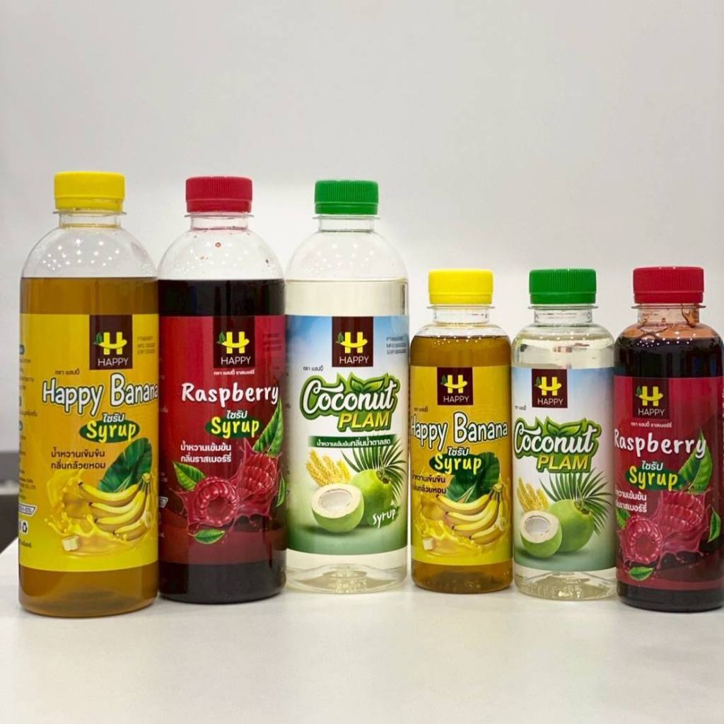 Happy Syrup ขนาด 450 / 250 ml. | Shopee Thailand